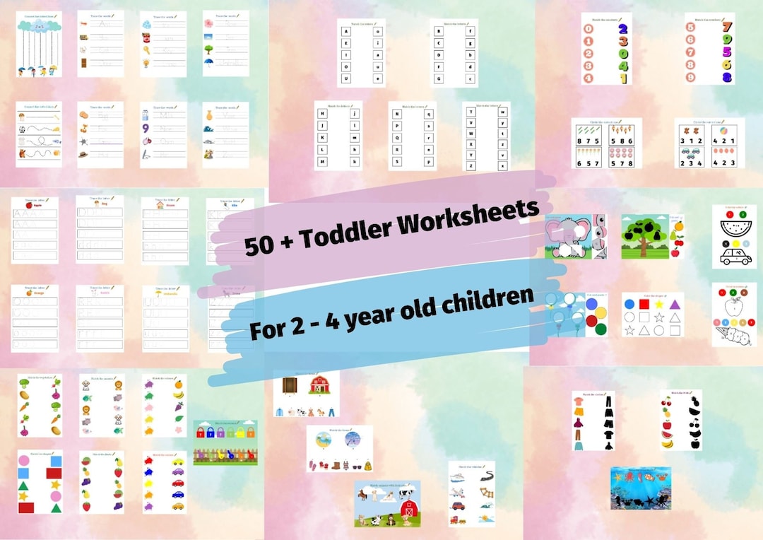 Instant Download Alphabet, Numbers, Shapes, Colors, Cut and Paste and ...