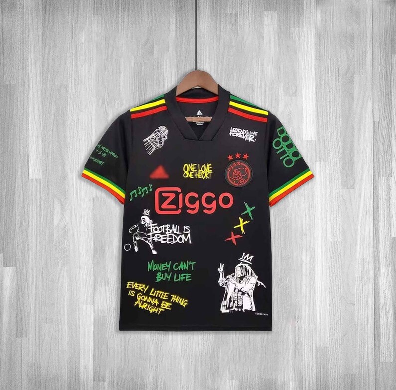 21-22 Ajax, Special Bob Marley Football Jersey, Ajax Jersey, Vintage ...