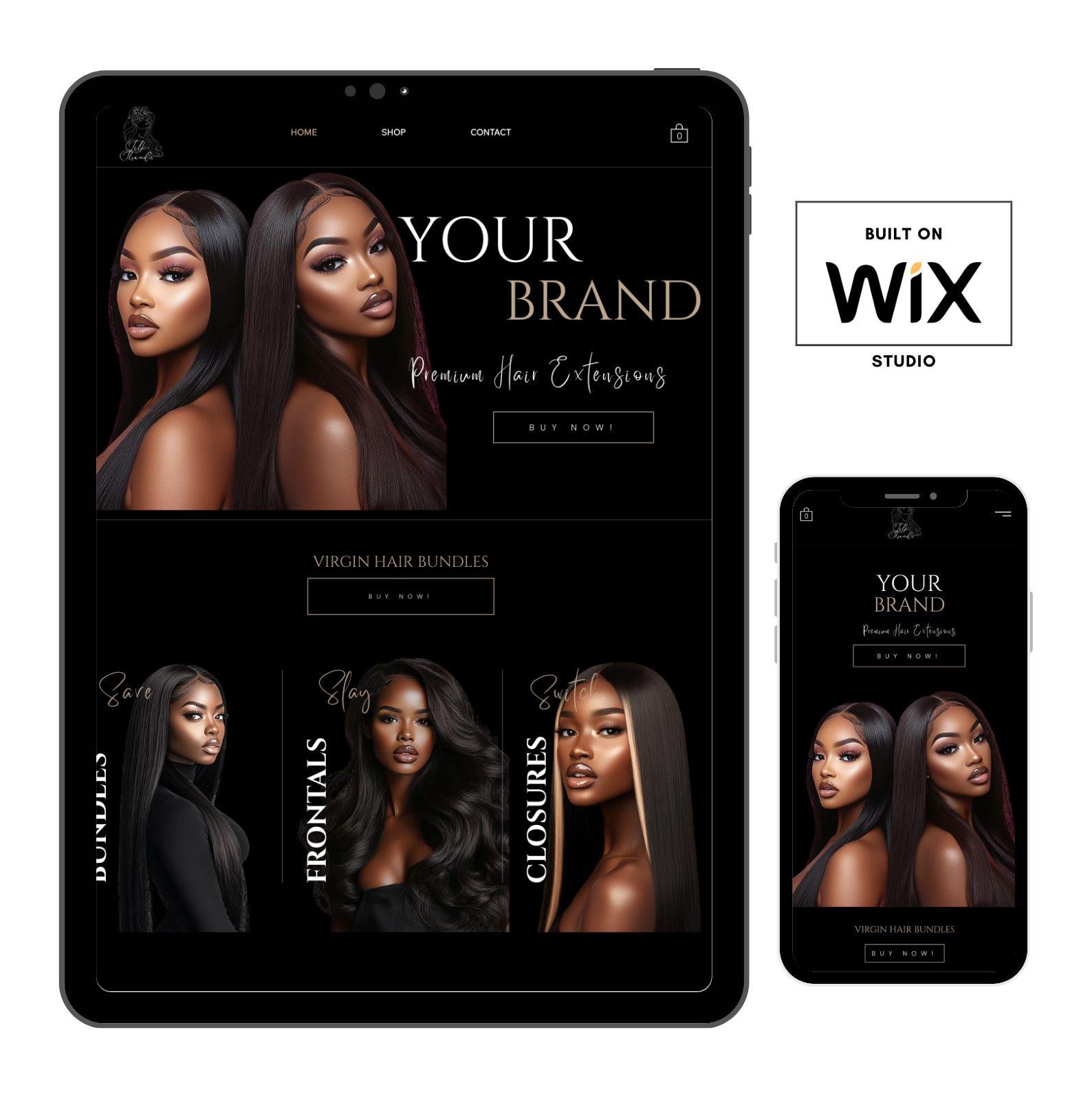 WIX Hair Website Template | WIX Website Template With Editable Canva ...