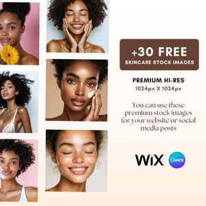 Skincare Wix Website Template: Beauty & Makeup Design + Canva Instagram ...