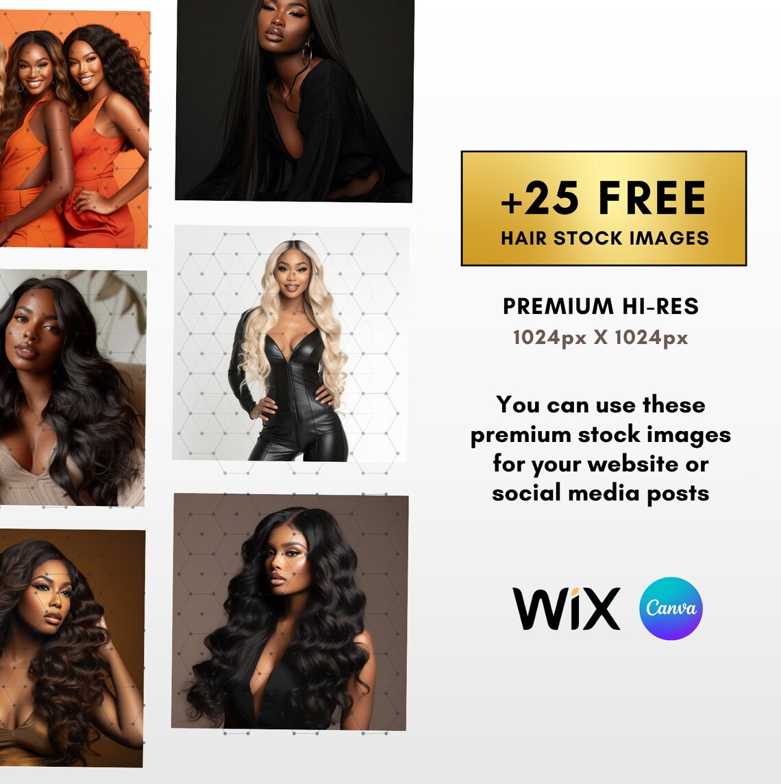 WIX Hair Website Template , Hair Website, WIX Website Template With ...
