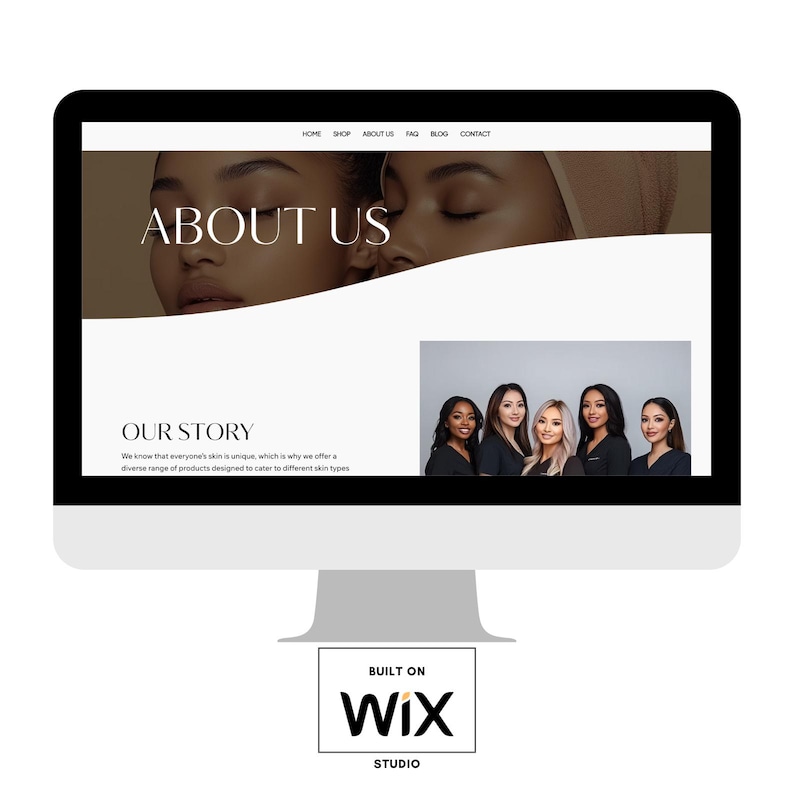 Skincare Wix Website Template: Cosmetics & Lashes + Canva Banners - Etsy