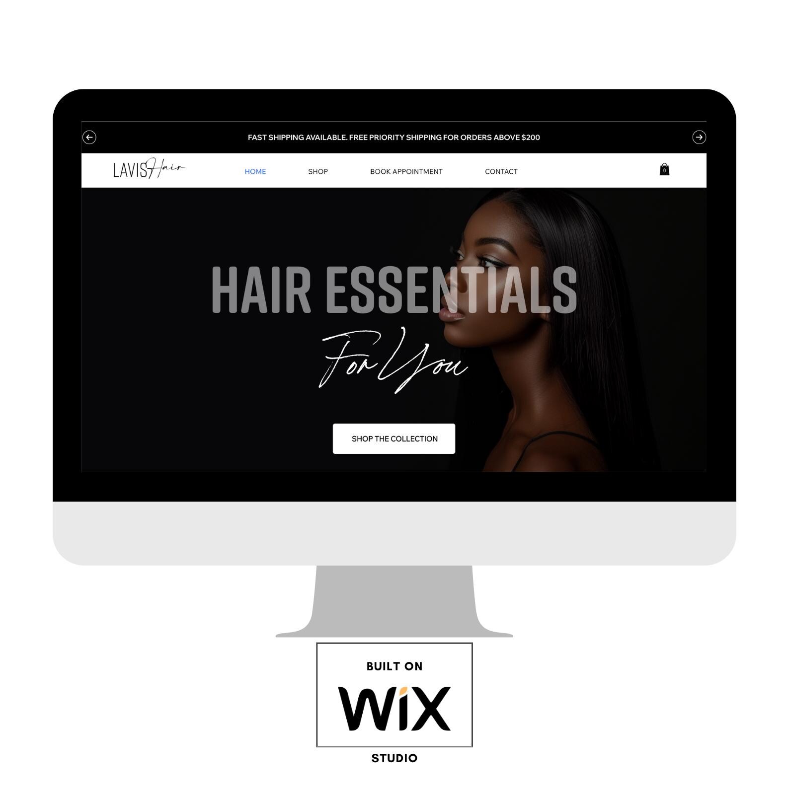 Wix Hair Website Template: Black & White Design, Canva Banners - Etsy
