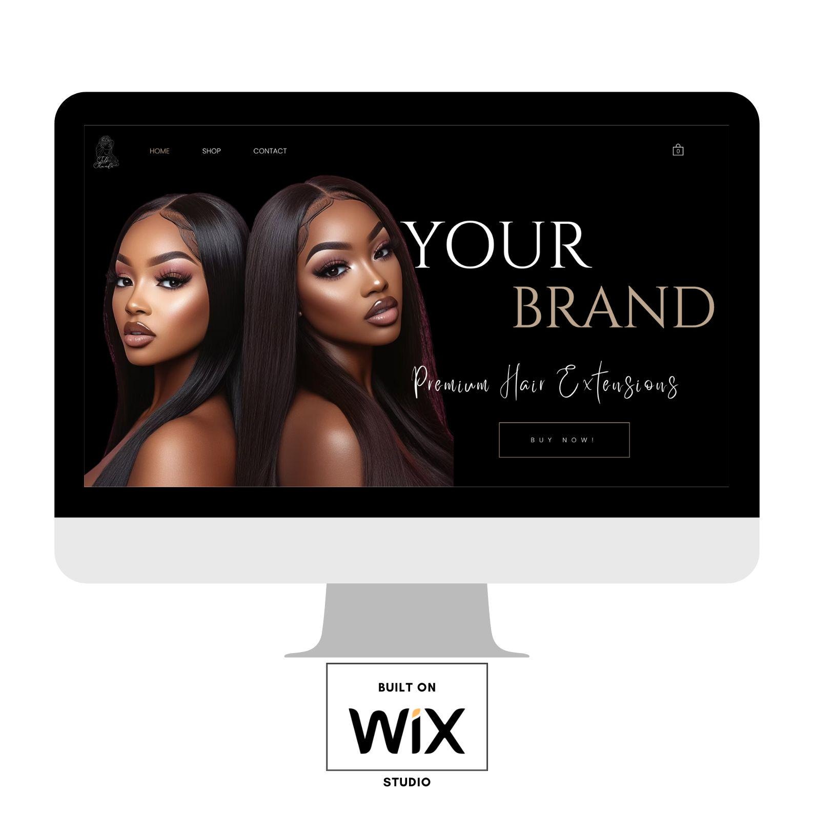 WIX Hair Website Template | WIX Website Template With Editable Canva ...