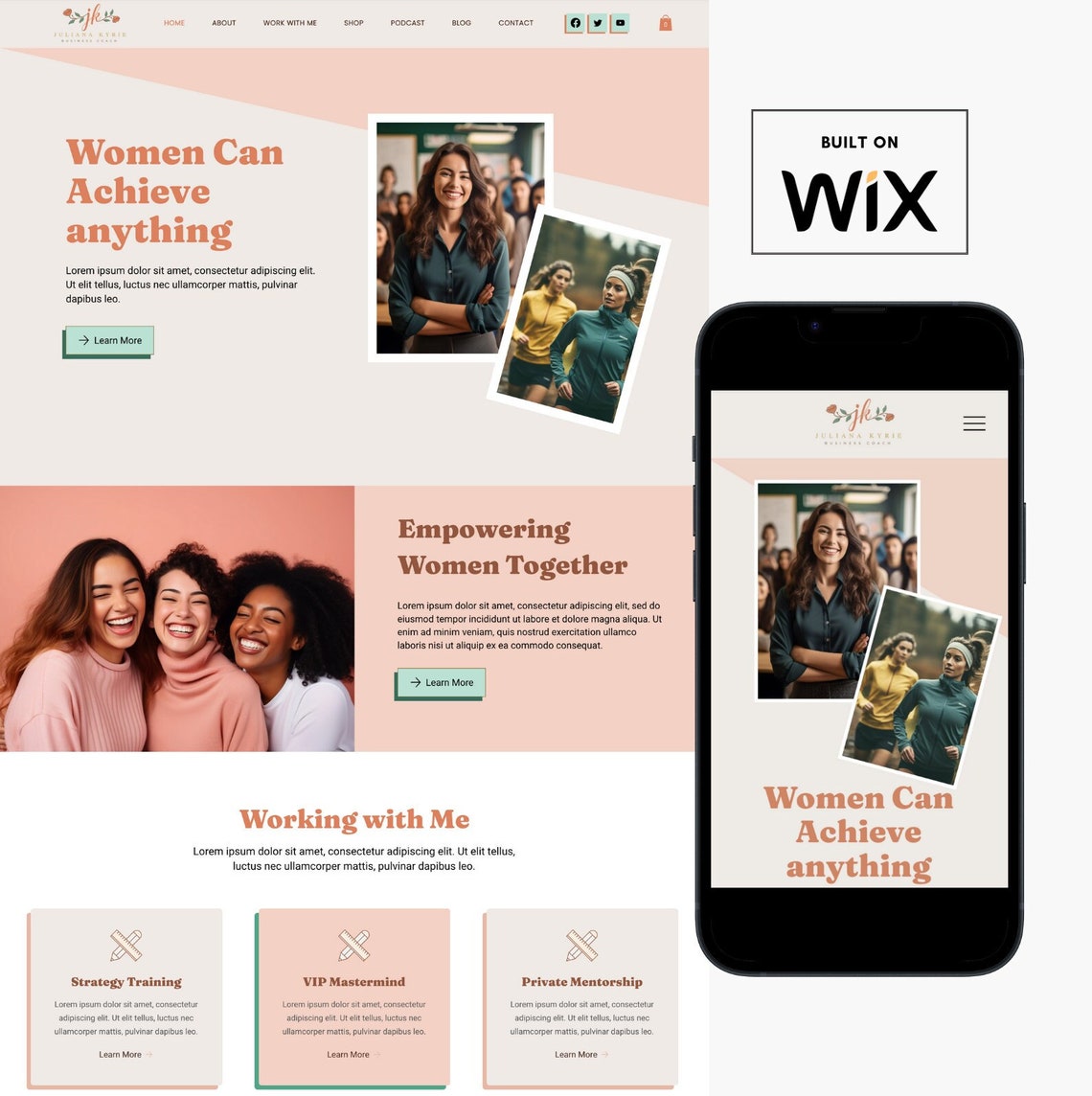Wix Website Template: Women Empowerment, Wellness NGO (digital File) - Etsy