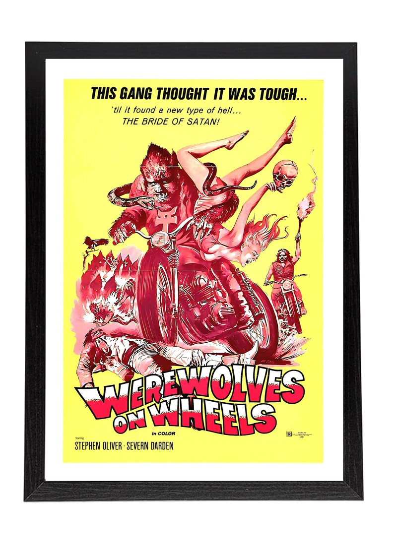 Werewolves on Wheels Vintage B-movie Poster. - Etsy