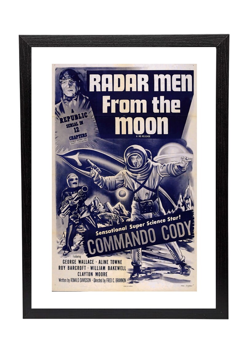 Radar Men From the Moon Film Poster, 1950s Movie Serial, - Etsy