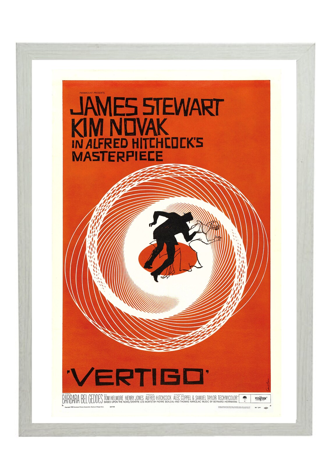 Vertigo Movie Poster. James Stewart. Kim Novak. Alfred Hitchcock. - Etsy