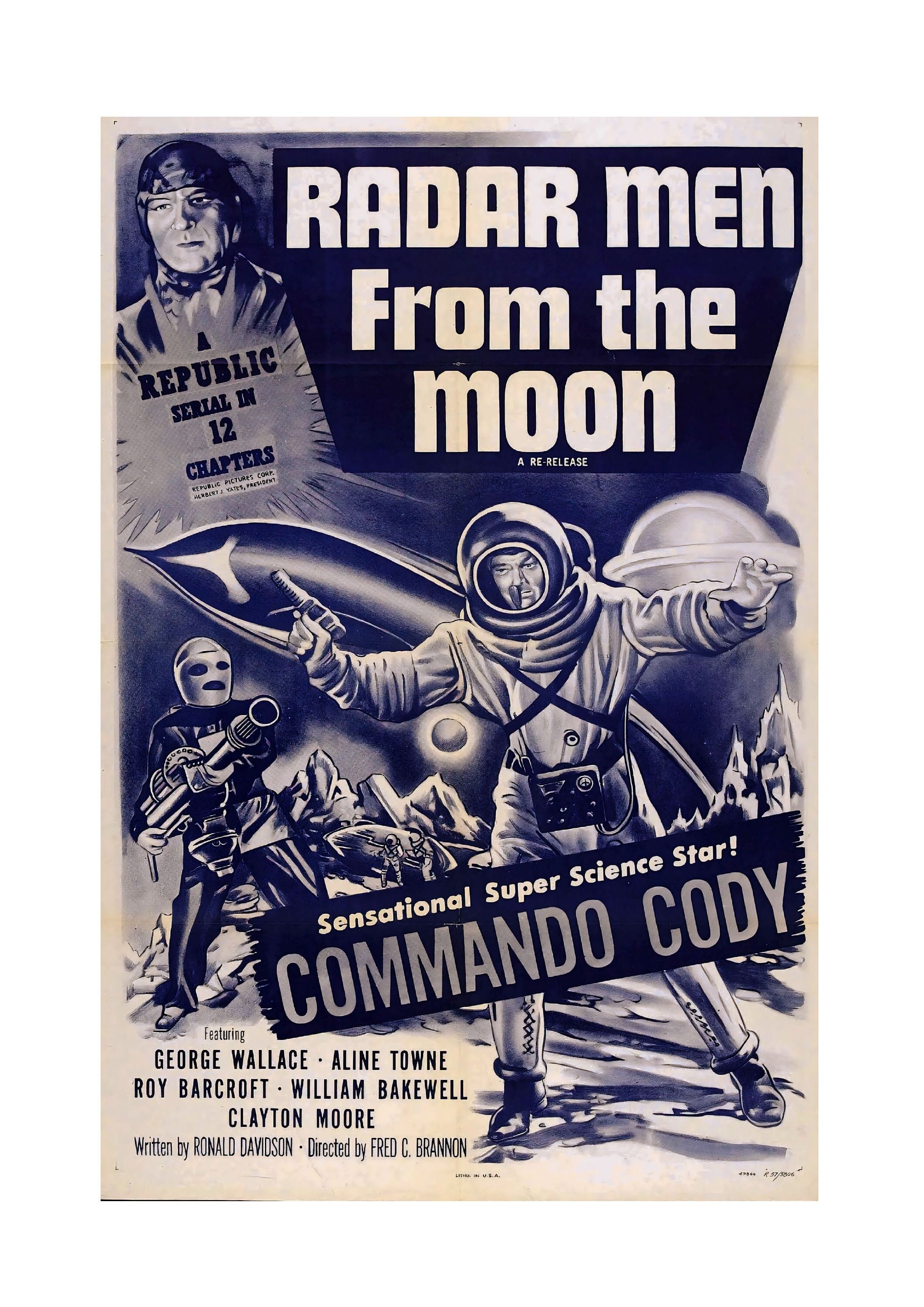 Radar Men From the Moon Film Poster, 1950s Movie Serial, - Etsy