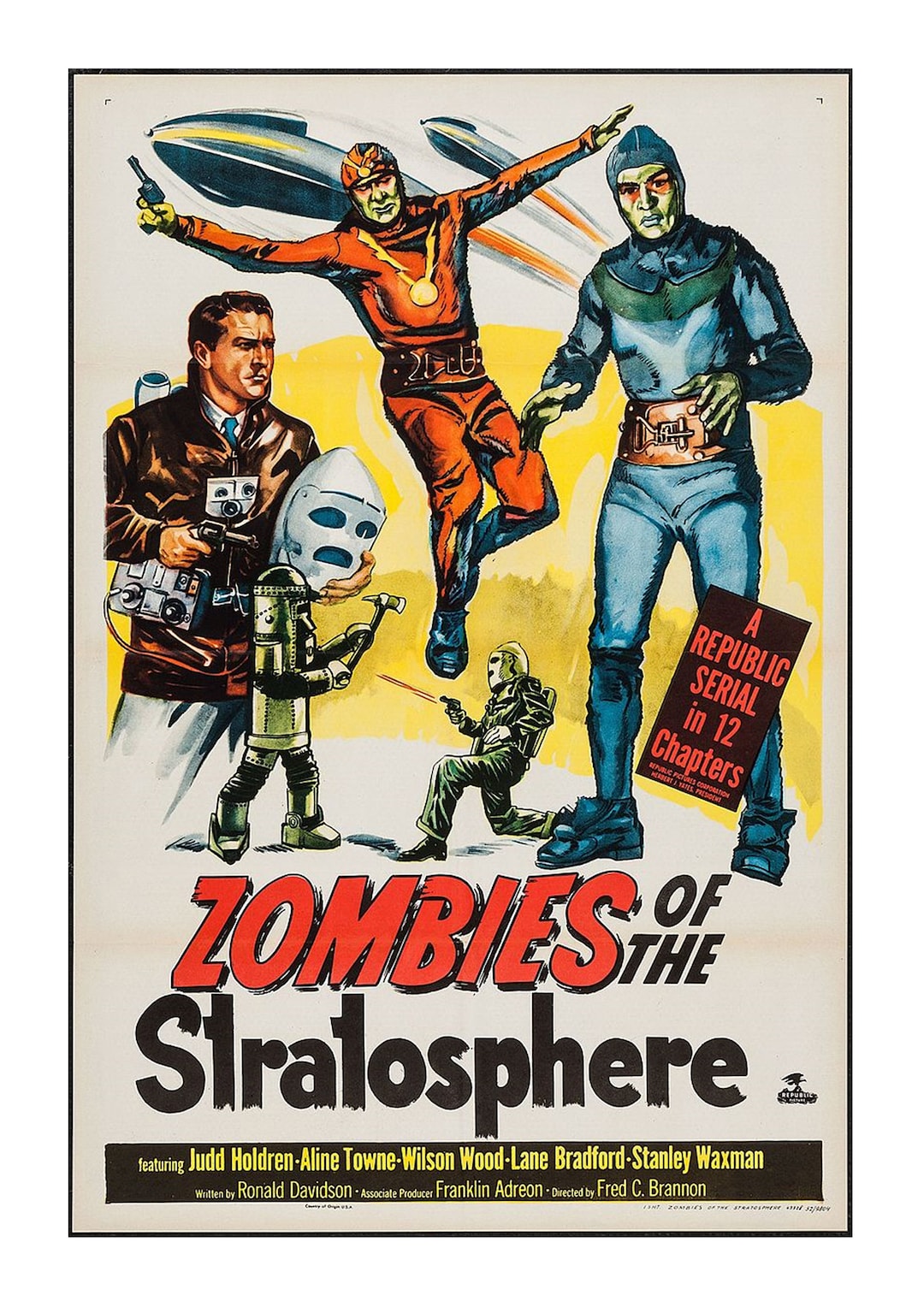 Zombies of the Stratosphere. Vintage Movie Poster. 1950s Sci-fi Film ...