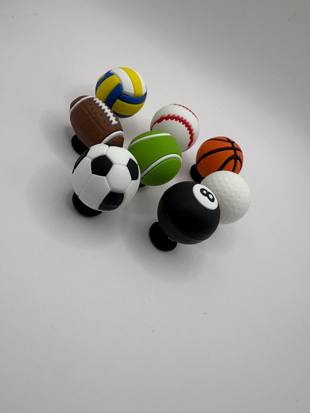 3D Sports Ball Shoe Clog Charm - Golf Tennis Volleyball Baseball ...