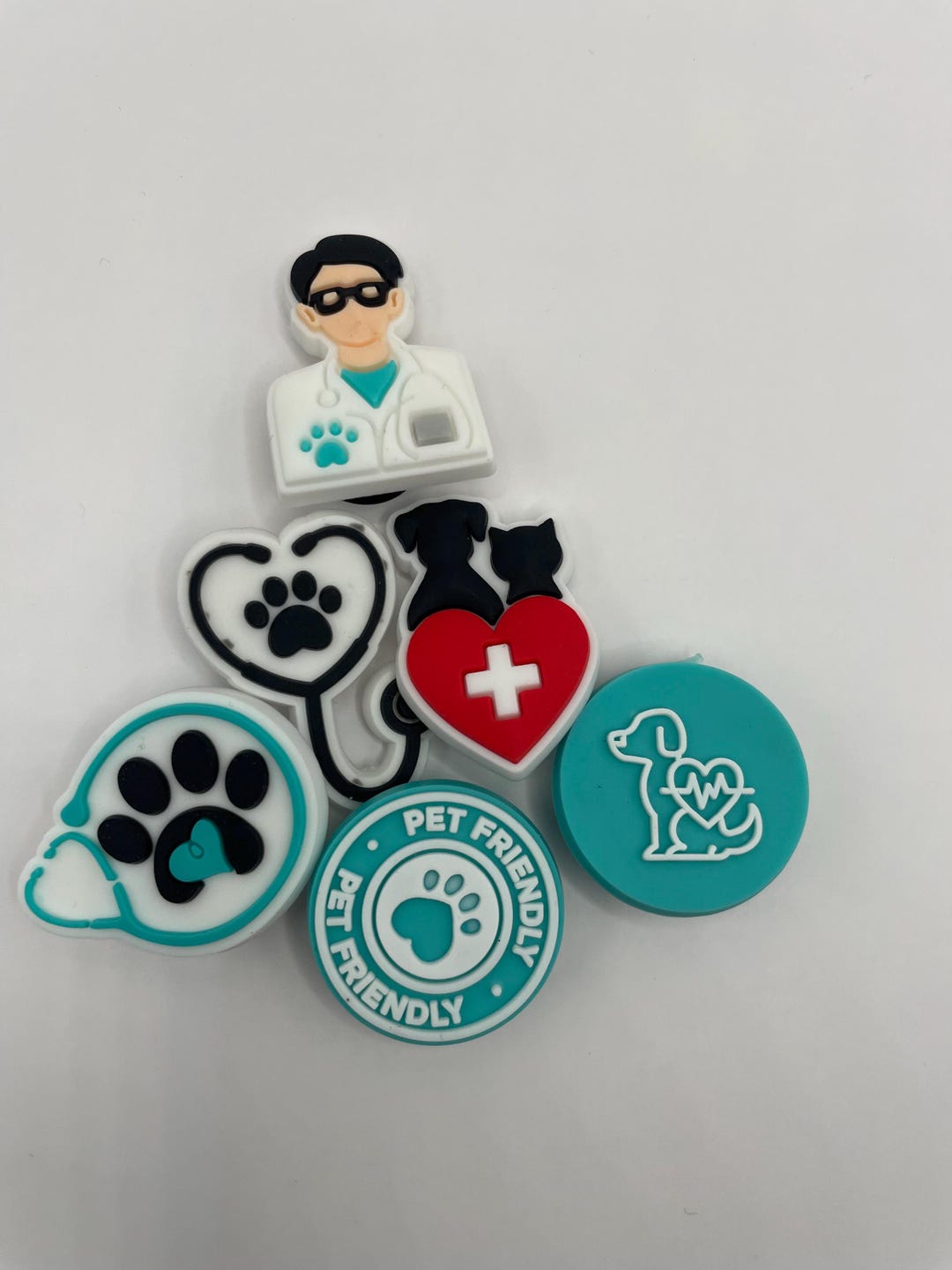 Vet Veterinary Shoe Clog Charm Clips Pins Super Cute Animals Pet Love ...