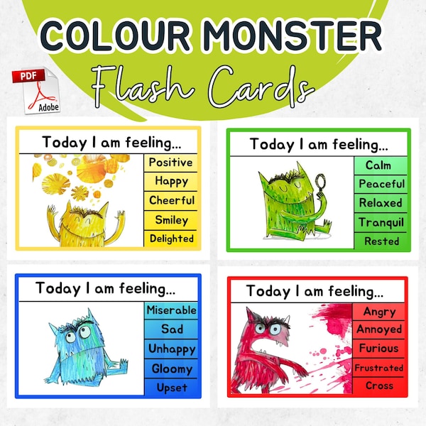 Colour Flash Cards - Etsy