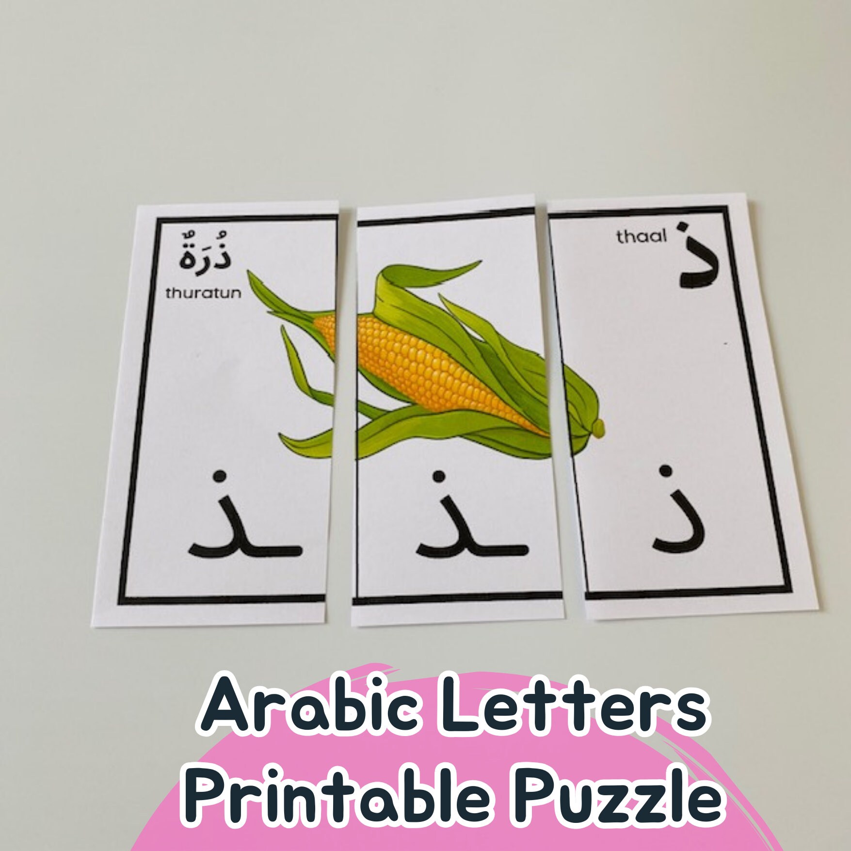 Arabic Alphabets Flash Cards, Joining Alphabets, Beginning Middle End ...