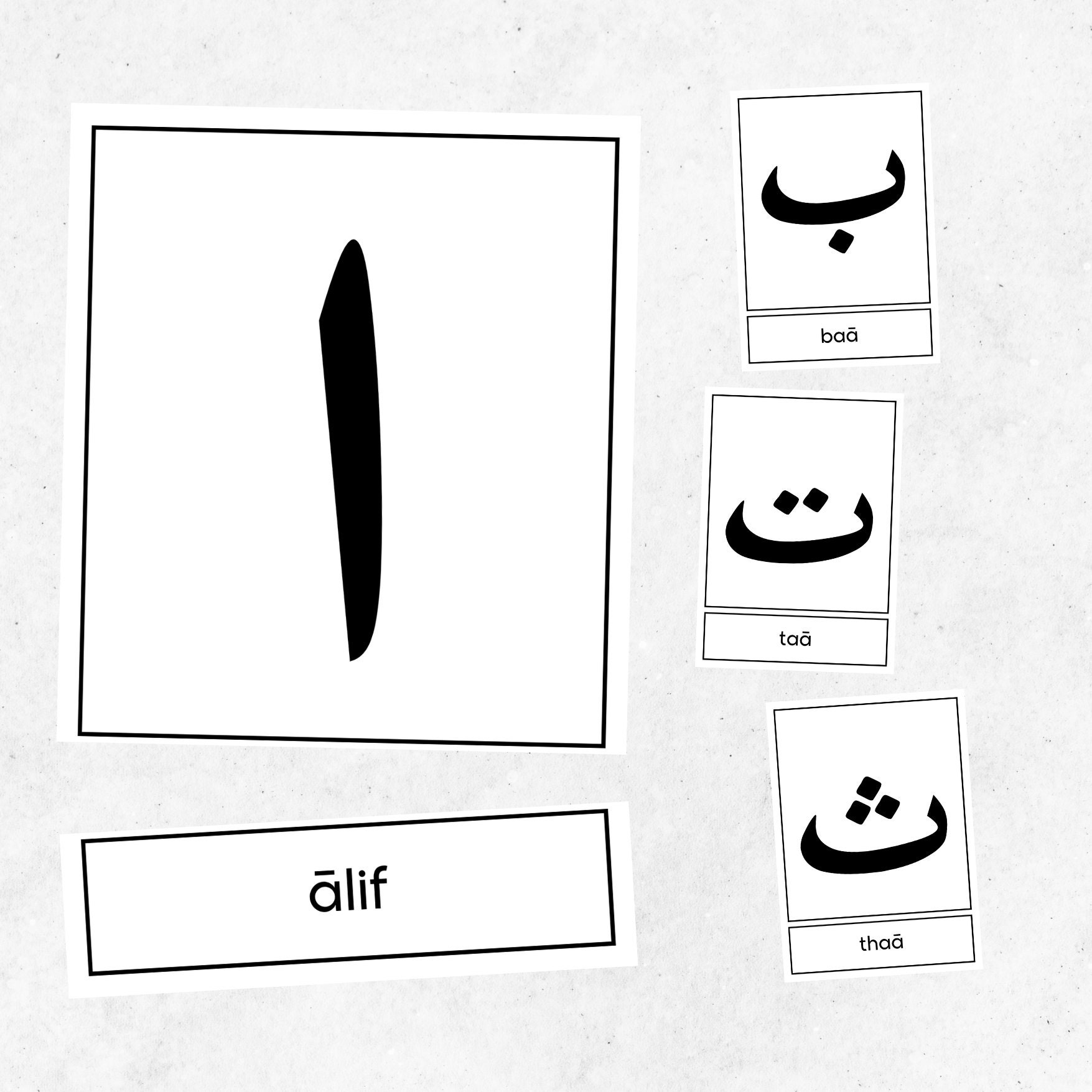 Arabic Alphabets Flash Cards, Arabic Learning First Words Cards ...