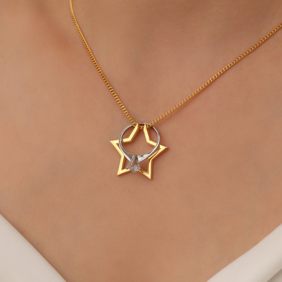 Ring Holder Necklace, Ring Holder Star Necklace, Gift for Nurse, Gift ...