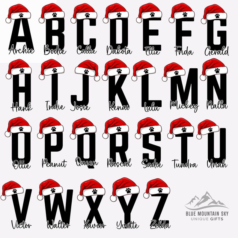 Custom Pet Initial Ornament, Letter Name Ornament for Pet, Personalized ...