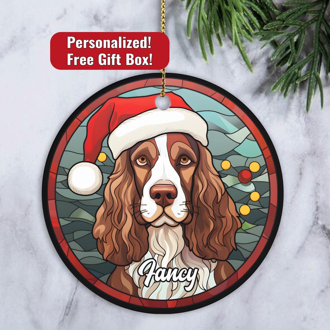Custom English Springer Spaniel Ornament, Personalized Springer ...