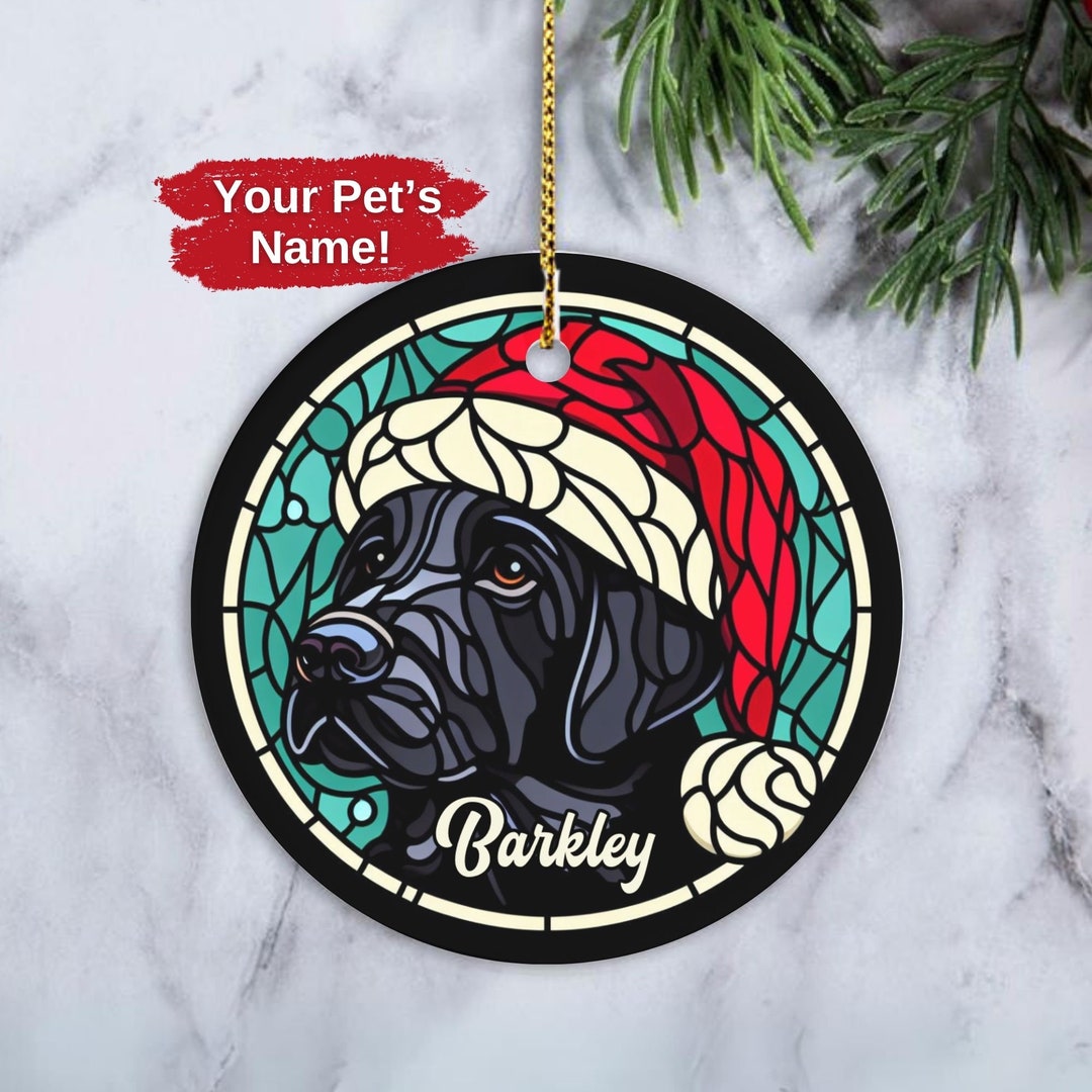 Custom Labrador Ornament, Personalized Black Lab Ornament, Dog ...