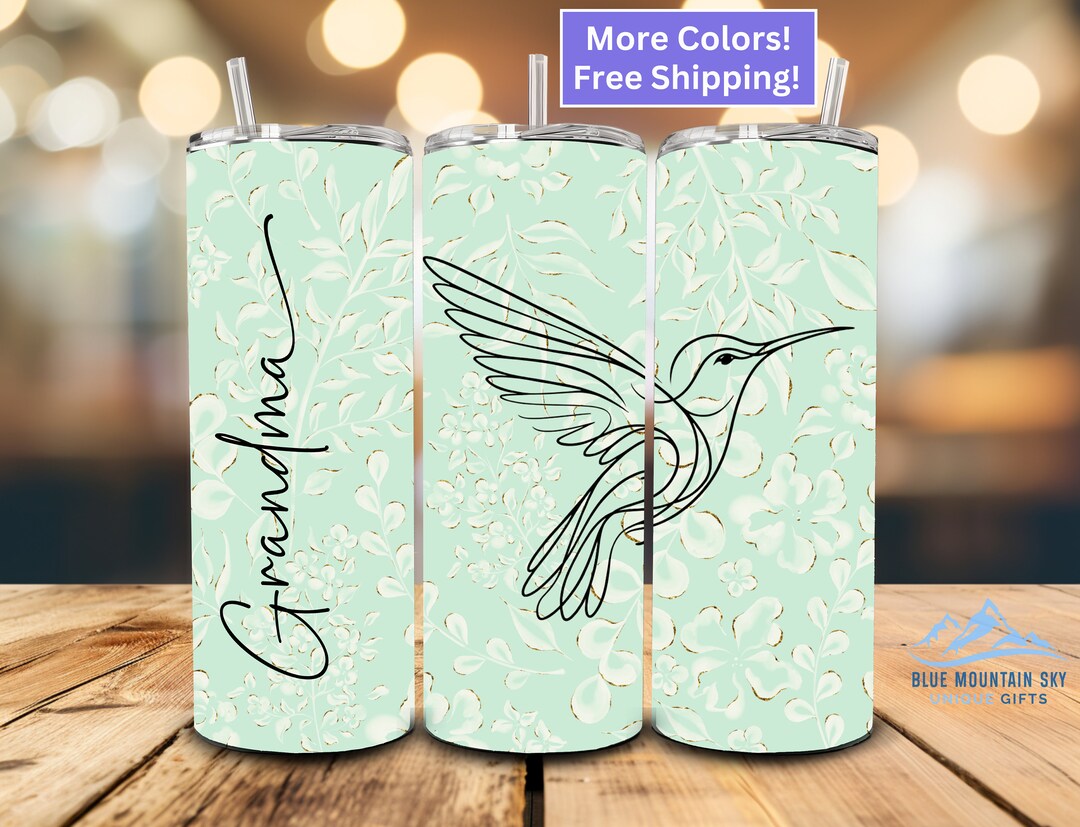 Personalized Hummingbird Tumbler, Custom Floral Hummingbird Cup Mug ...