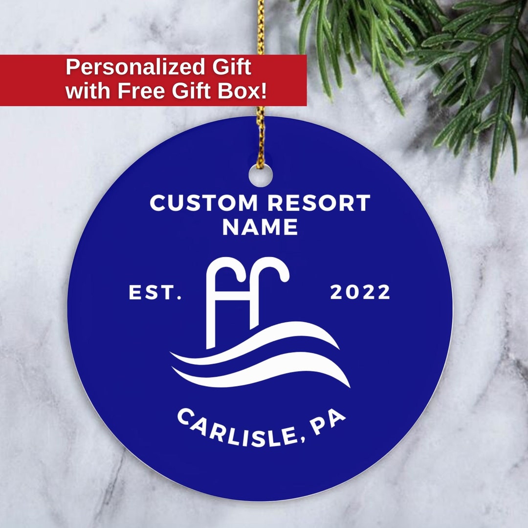 Personalized Pool Ornament, Custom New Home Gift, Present for Dad ...