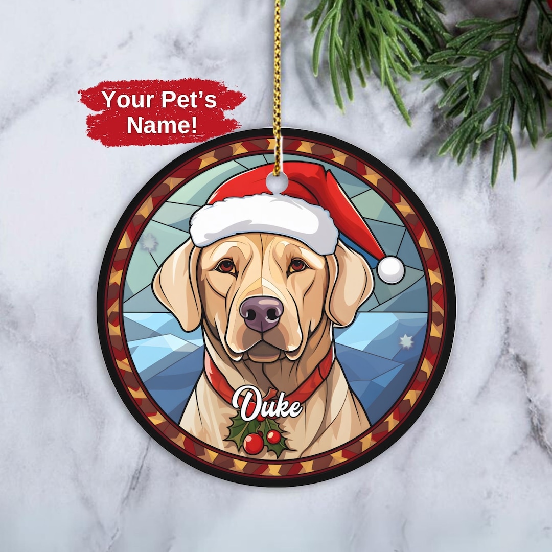 Custom Labrador Ornament, Personalized Yellow Lab Ornament, Dog ...