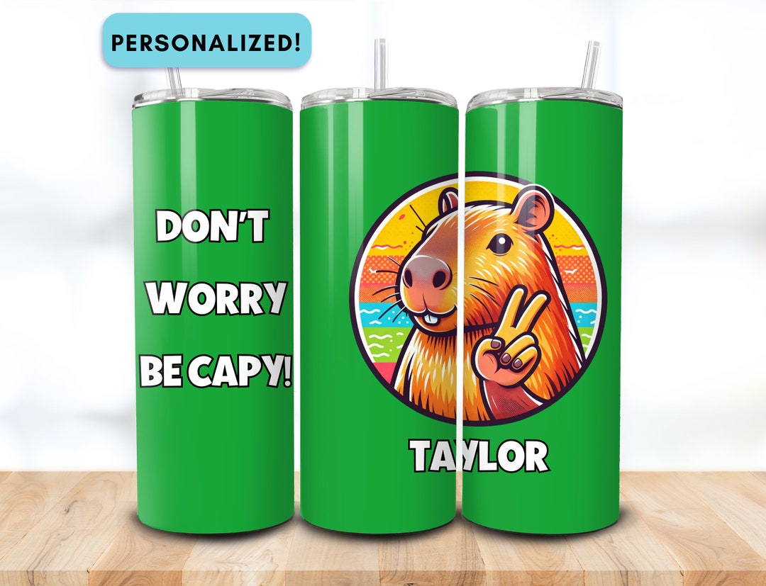 Custom Capybara Gift, Capybara Tumbler, Capybara Lover, Birthday Kid ...