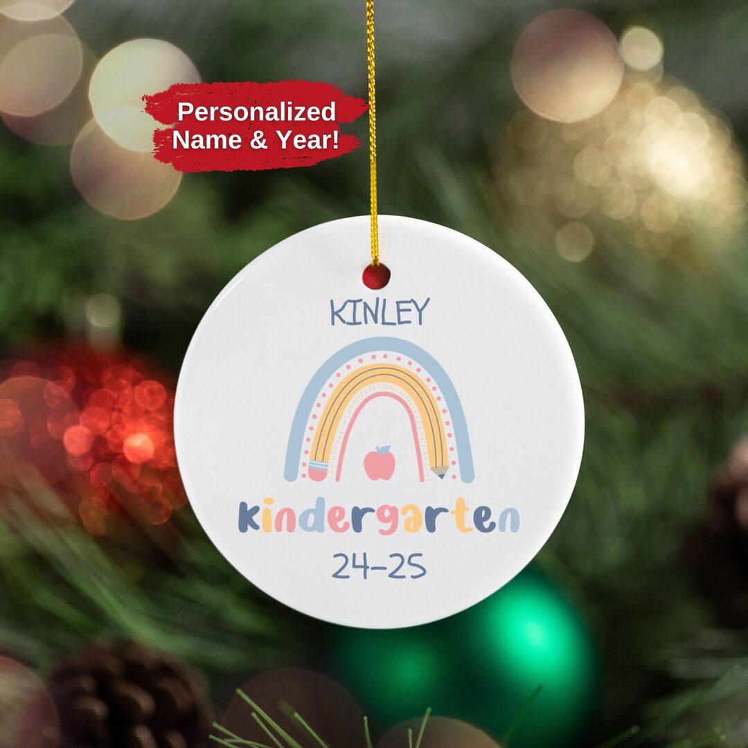 Kindergarten Ornament Custom Kindergarten Ornament Gift Christmas ...