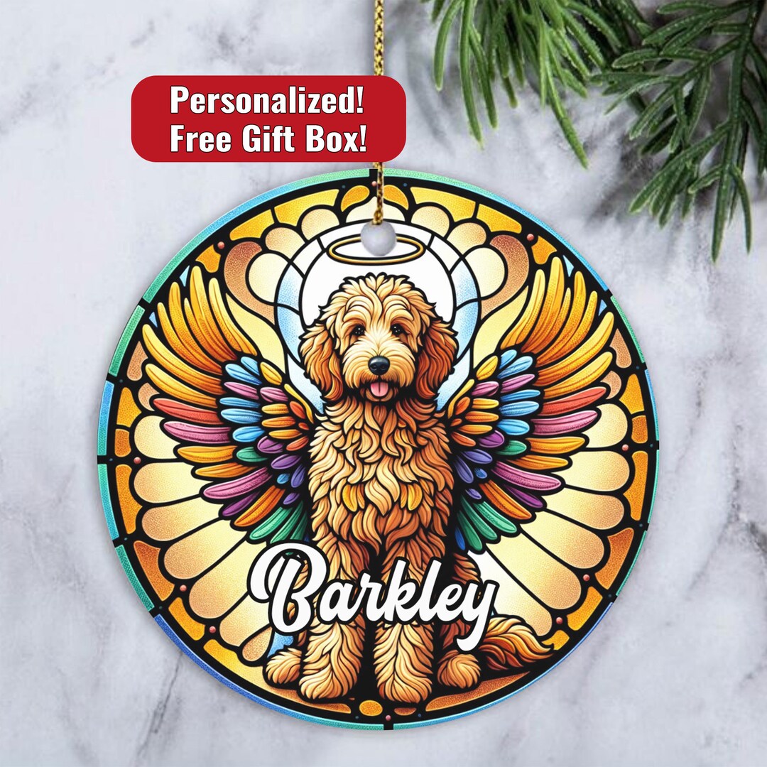 Custom Labradoodle Memorial Ornament, Dog Loss Keepsake, Pet Memorial ...