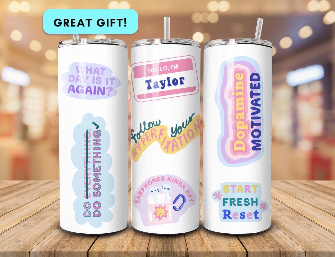 Custom ADHD Gift, Neurodiversity to Go Cup, Mental Health Awareness ...