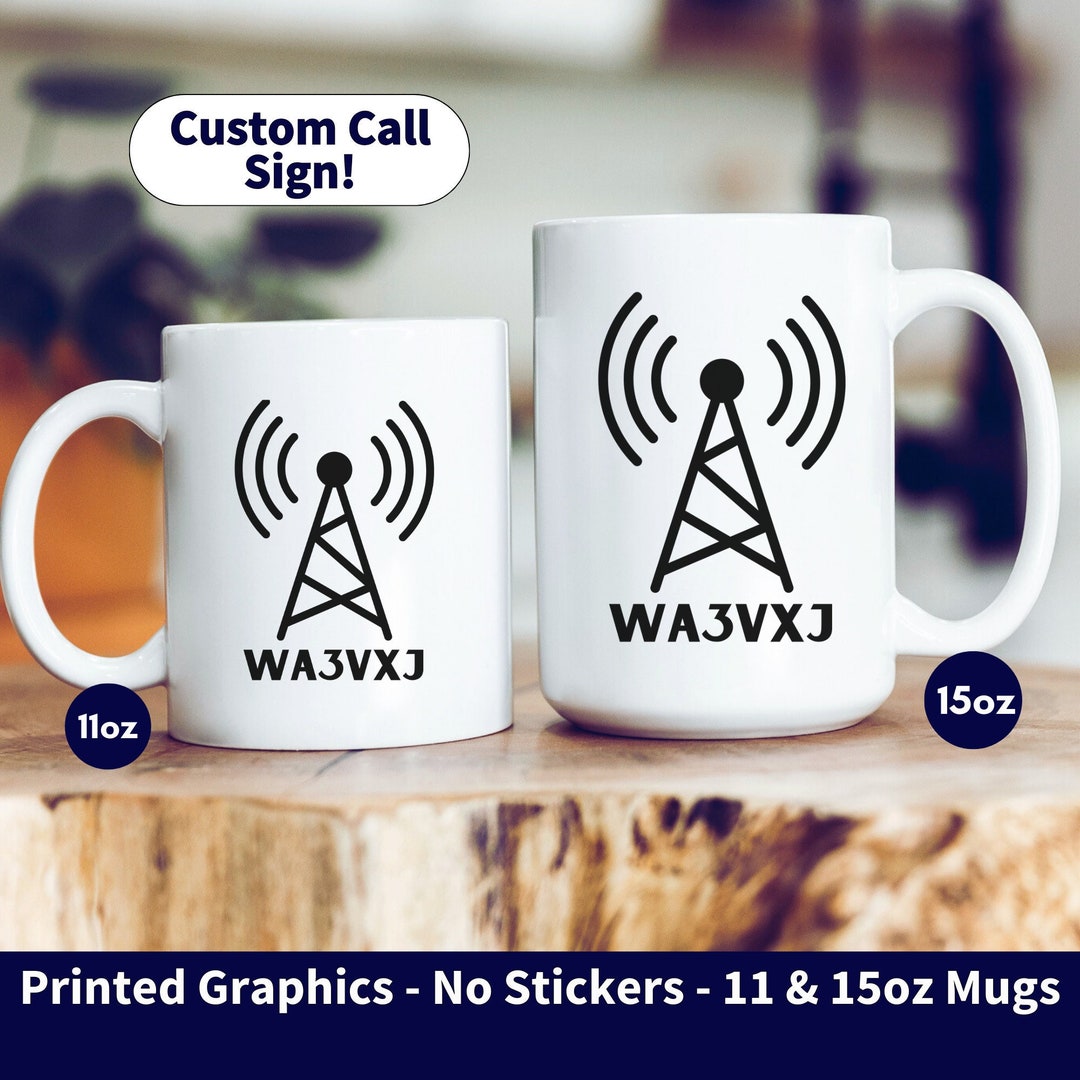 Custom HAM Radio Call Sign Gift, Personalized Amateur Radio Mug, Ham ...
