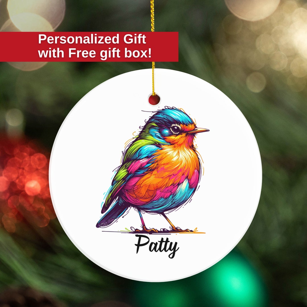 Custom Robin Ornament, Robin Gift, Nature Lover, Mothers Day Gift, Bird ...