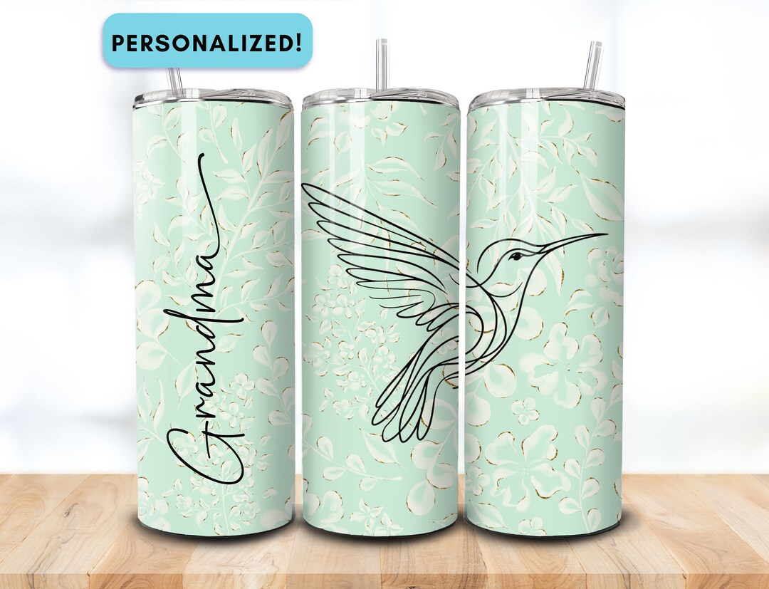 Personalized Hummingbird Tumbler, Custom Floral Hummingbird Cup Mug ...