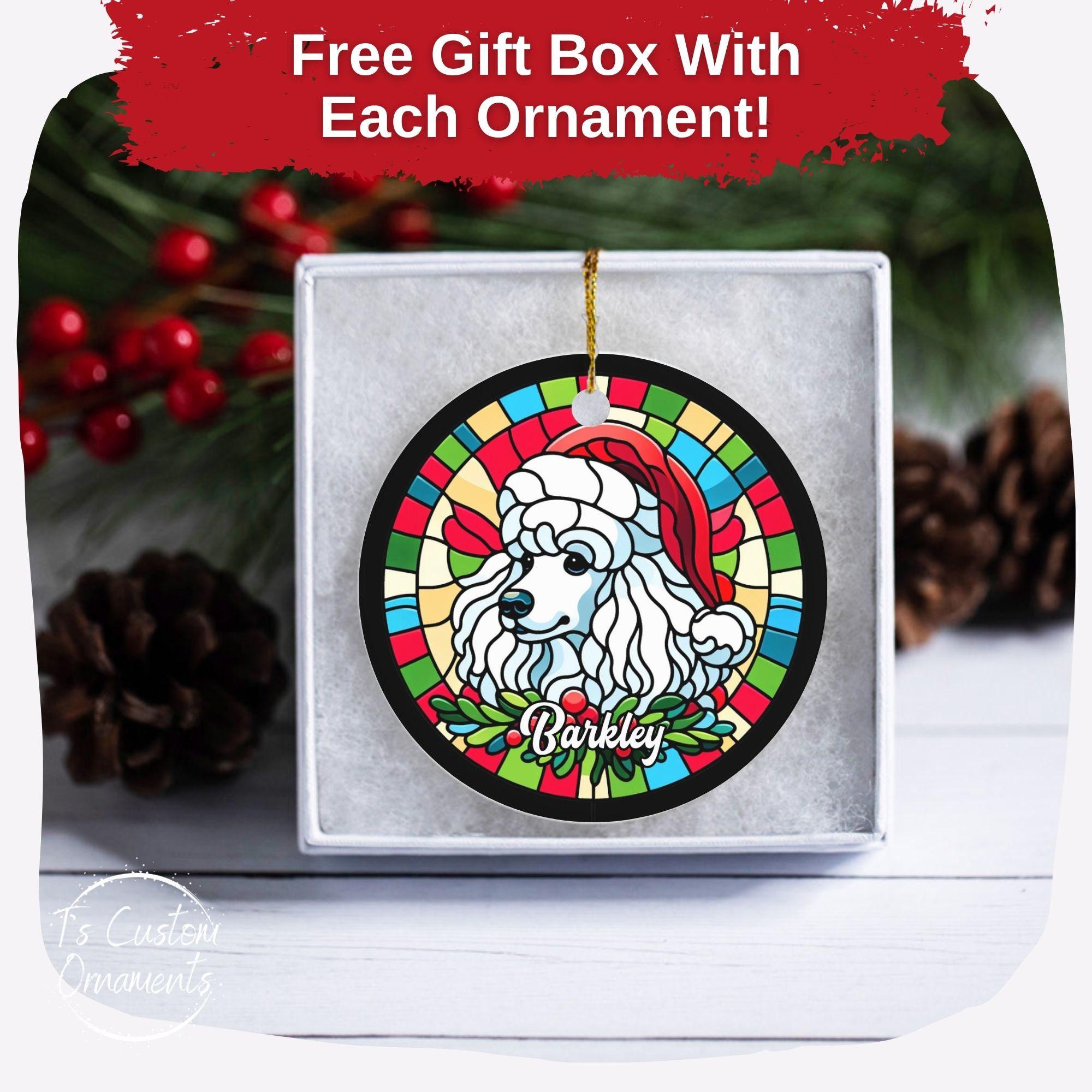 Custom Poodle Ornament, Personalized Poodle Ornament, Dog Christmas ...