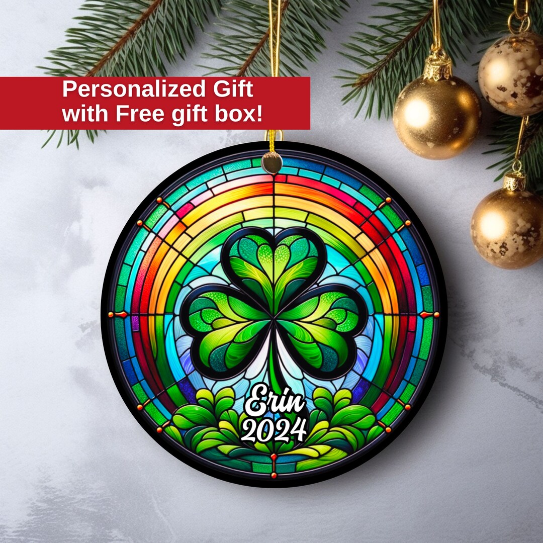 Custom Irish Ornament - Saint Patrick's Day Ornament - Shamrock Gift ...