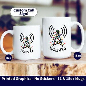 Custom HAM Radio Call Sign Gift, Christmas Amateur Radio Mug, Ham Radio ...