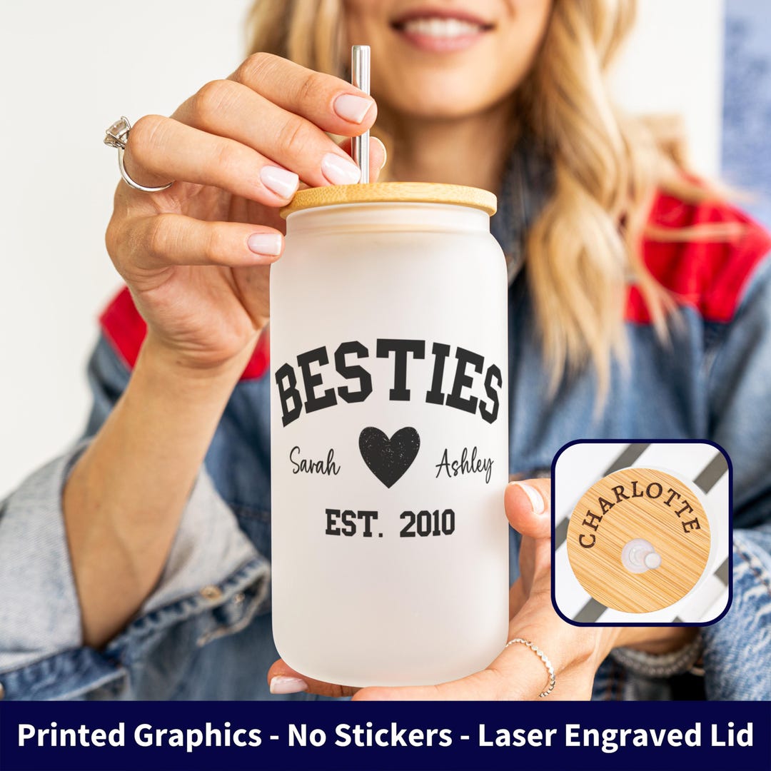 Custom Bestie Iced Coffeed Cup, Bestie Birthday Gift, Bestie Cup ...