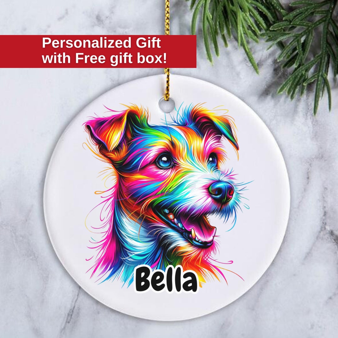 Jack Russell Christmas Ornament, Personalized Jack Russell Owner Gift ...