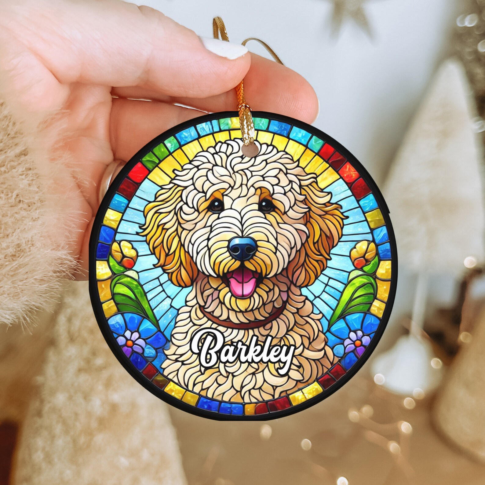 Custom Labradoodle Ornament, Personalized Lab Doodle Ornament, Dog ...