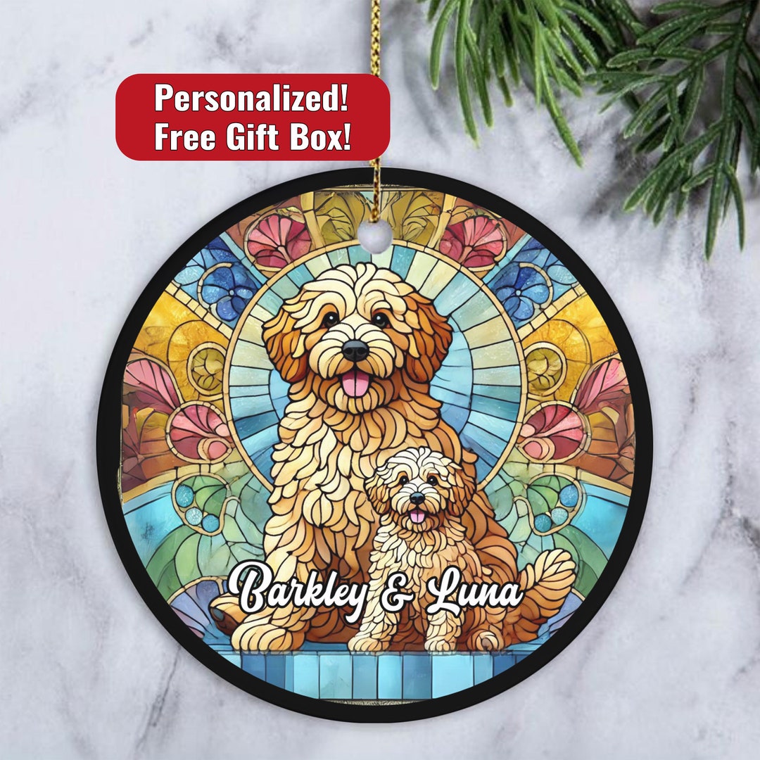 Custom Labradoodle Ornament, Personalized Labrador Doodle Ornament, Dog ...