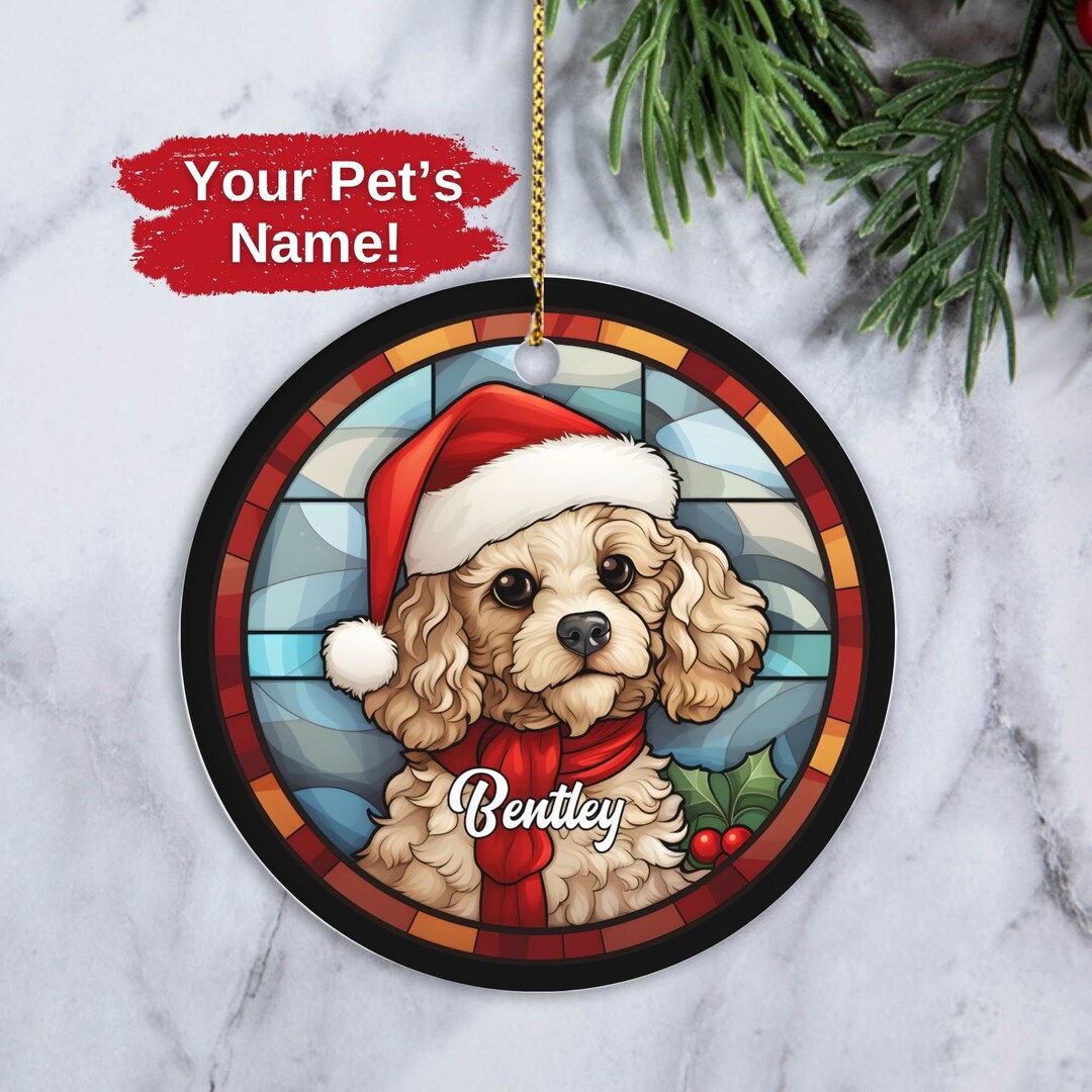 Custom Cockapoo Ornament, Personalized Cockapoo Ornament, Dog Christmas ...