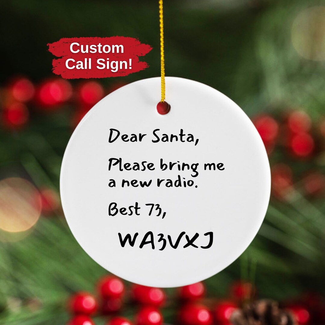 Custom HAM Radio Call Sign Ornament, Personalized HAM Operator Ornament ...