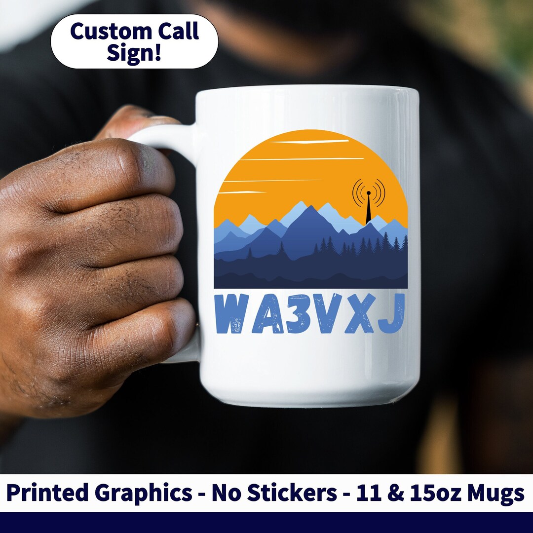Custom HAM Radio Call Sign Gift, Personalized Amateur Radio Mug, Ham ...