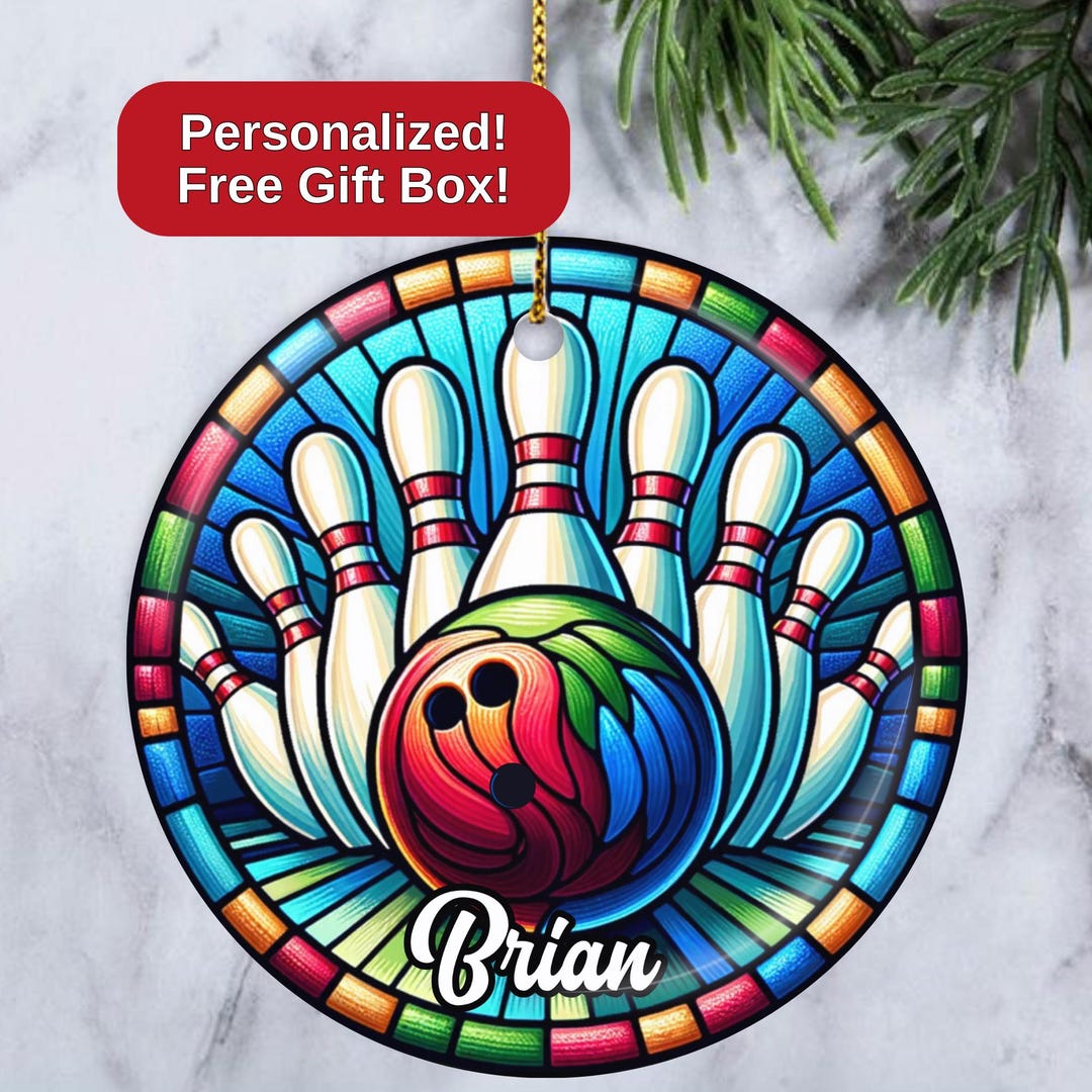 Personalized Bowling Ornament, Bowling Gift, Father's Day Gift, Bowler ...