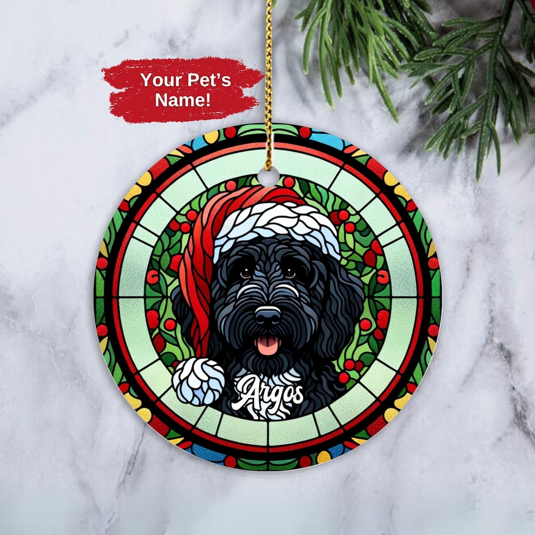 Custom Golden Doodle Ornament, Personalized Goldendoodle Ornament, Dog ...