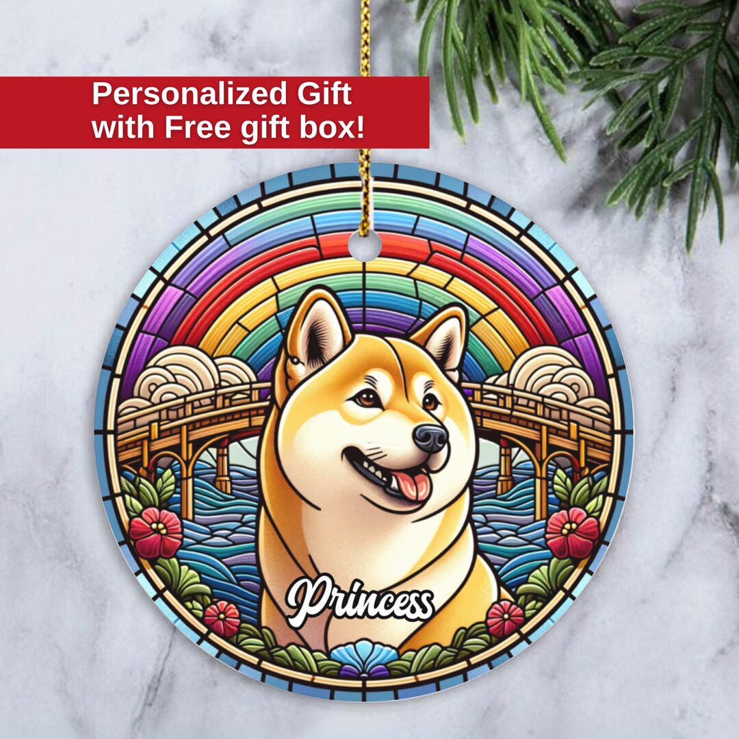 Pet Memorial Gift, Shiba Inu Custom Ornament, Christmas Keepsake, Dog ...