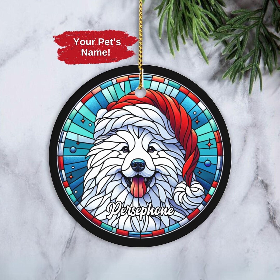 Custom Samoyed Ornament, Personalized Samoyed Ornament, Dog Christmas ...