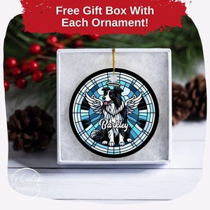 Personalized Border Collie Ornament, Dog Memorial Gift, Loss of Pet ...