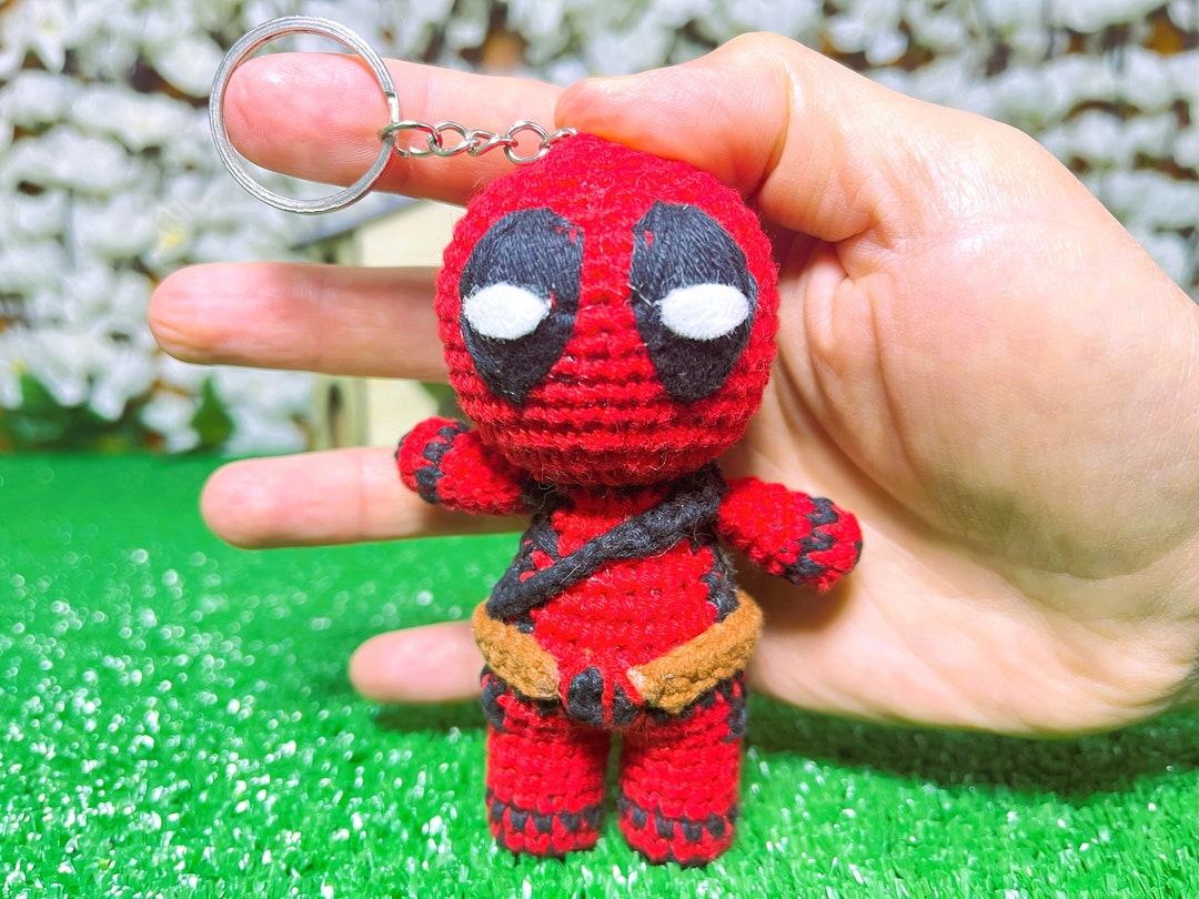 Superhero Redpool Amigurumi Keychain Pattern for Beginners, Mini ...