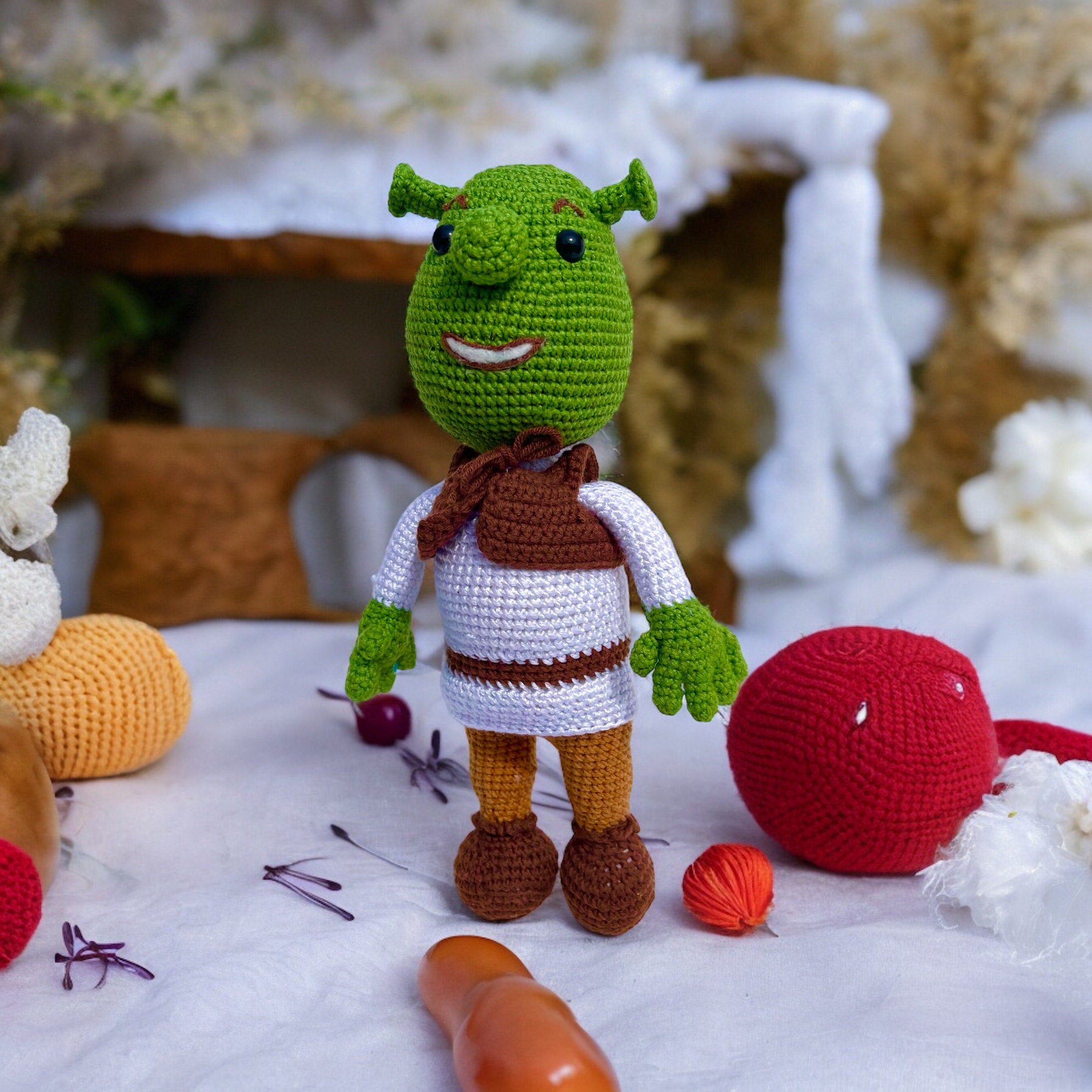 Shrek Amigurumi Pattern for Beginners, Animals Shrek Crochet Pattern ...